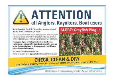 Invasives Crayfish Plague alert - Catchments.ie - Catchments.ie